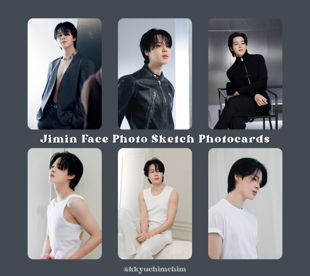 Jimin Face Photo Sketch Photocards and Instant Camera Prints | BTS Park ...