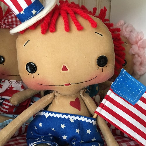 Primitive Patriotic Uncle Sam Doll - Etsy