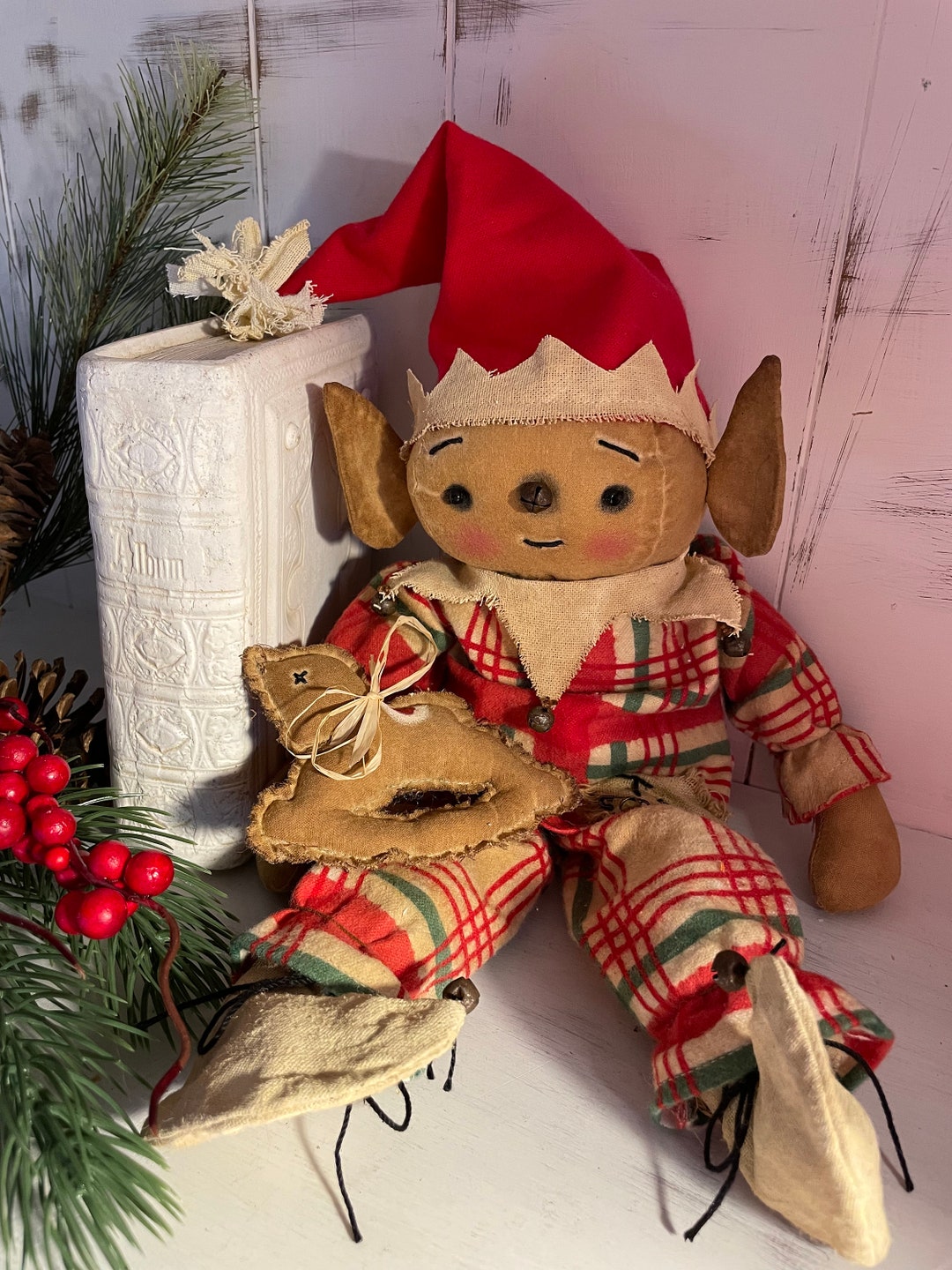 Primitive Rocking Horse Elf - Etsy