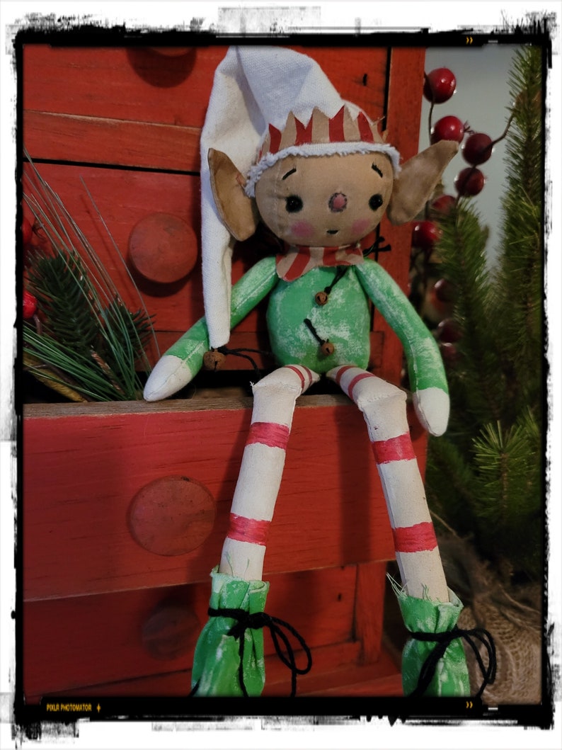 Primitive Christmas Elf "jingle" - Etsy