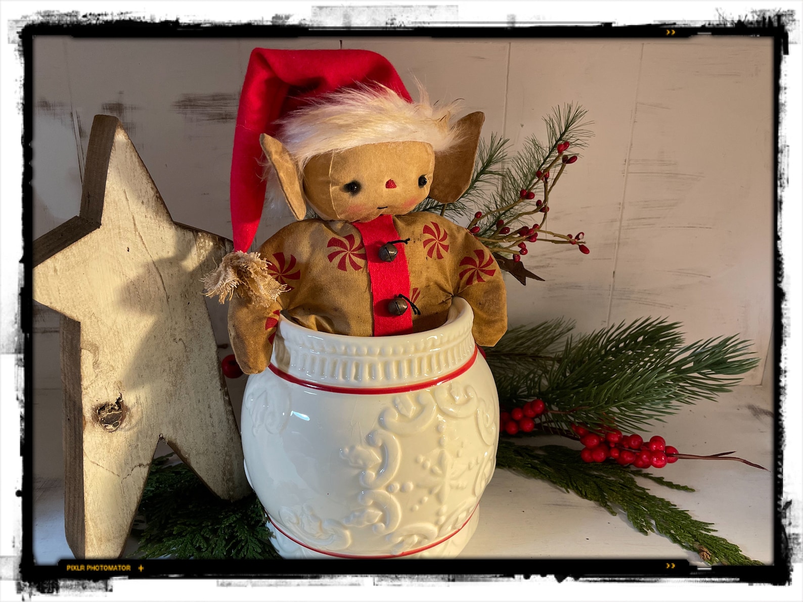 Primitive Peppermint Baby Elf - Etsy