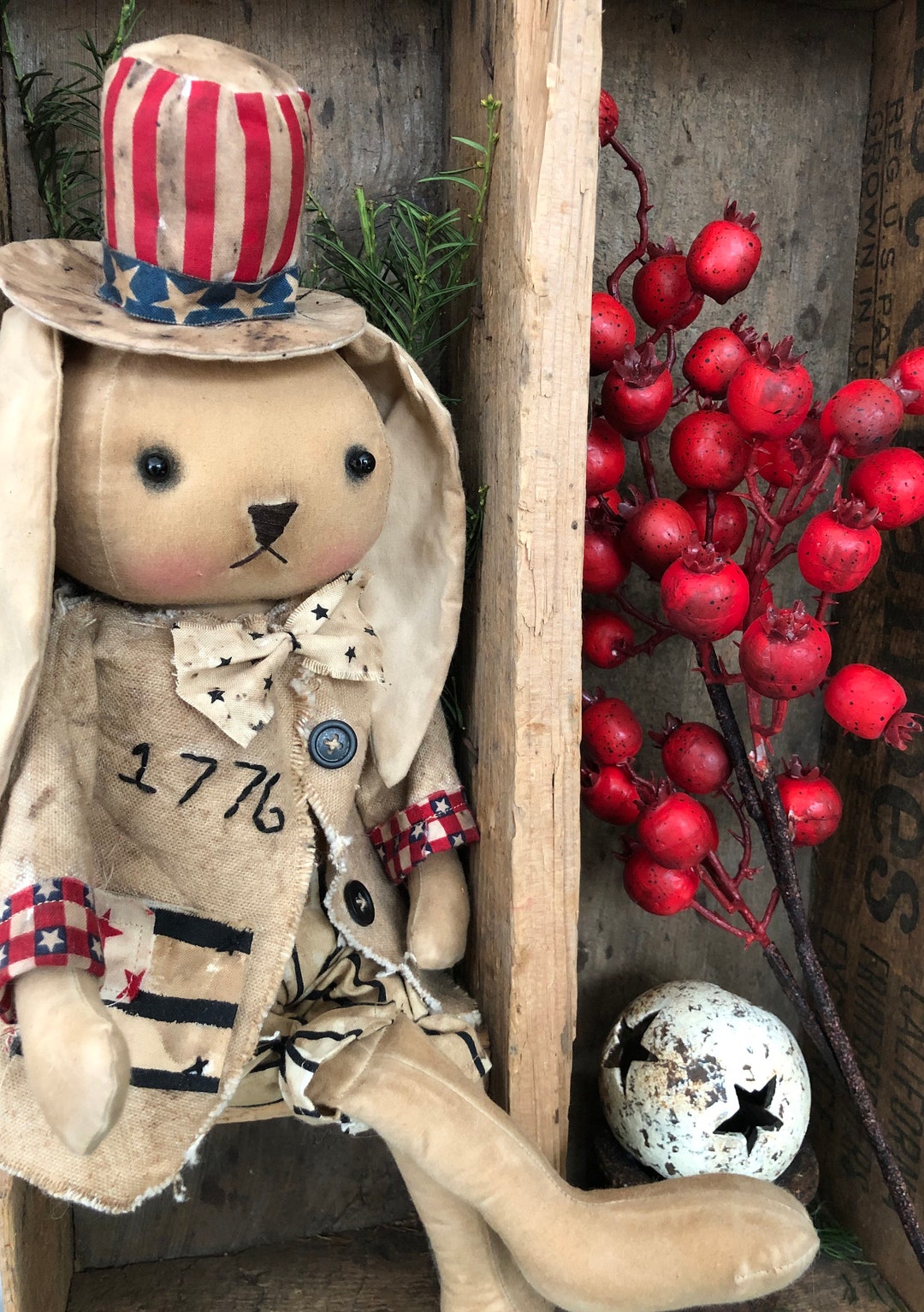 Patriotic Uncle Sam Rabbit - Etsy