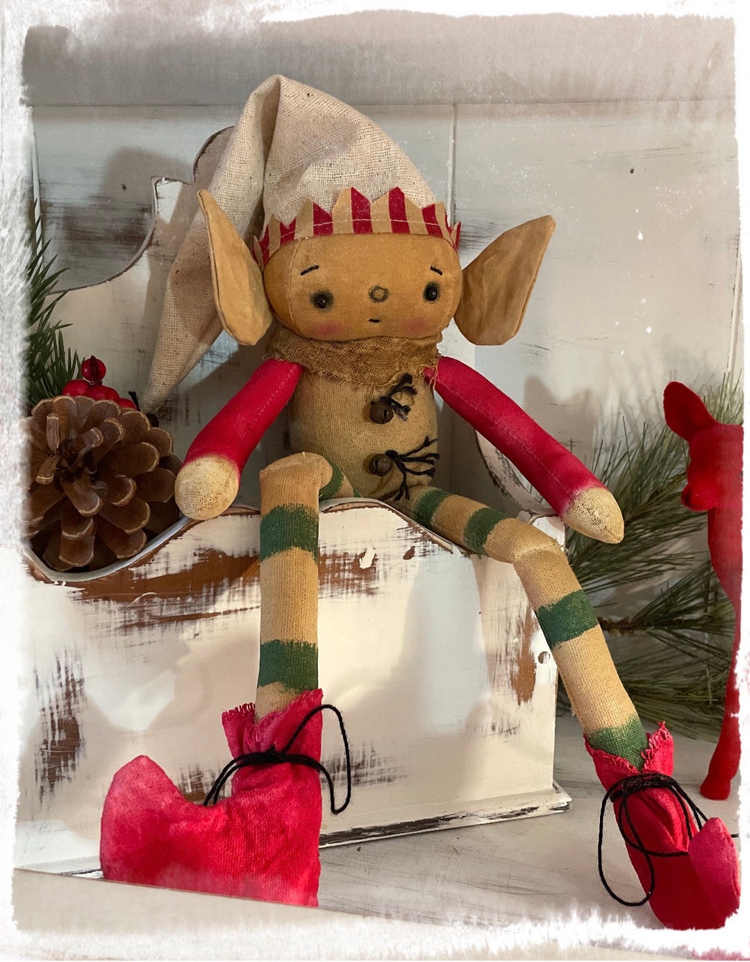 Vintage Christmas Elf “winky” - Etsy