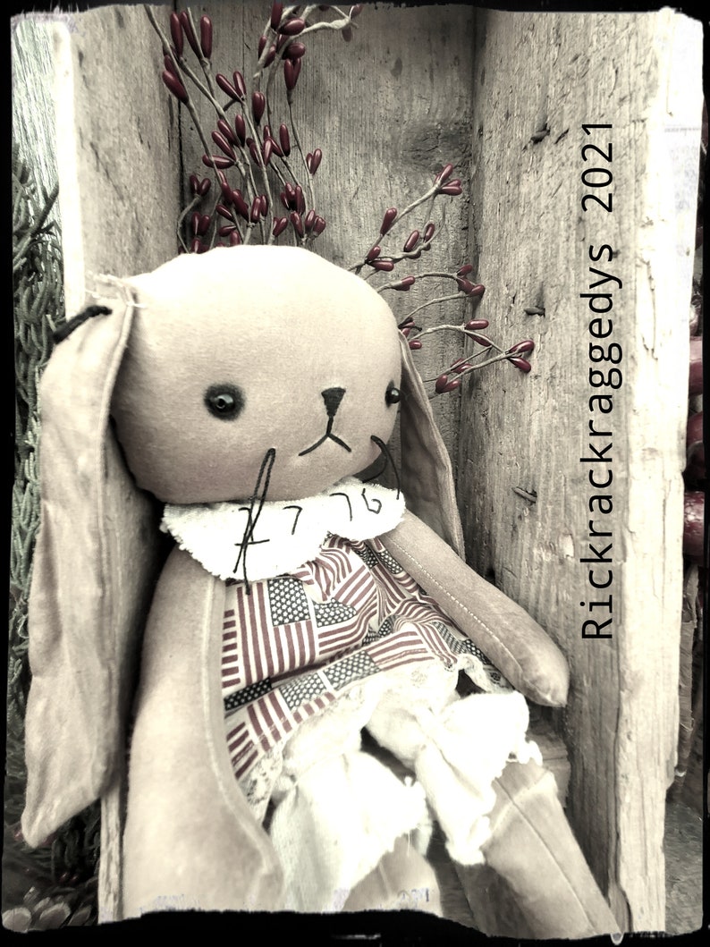 Primitive Patriotic Rabbit | Etsy