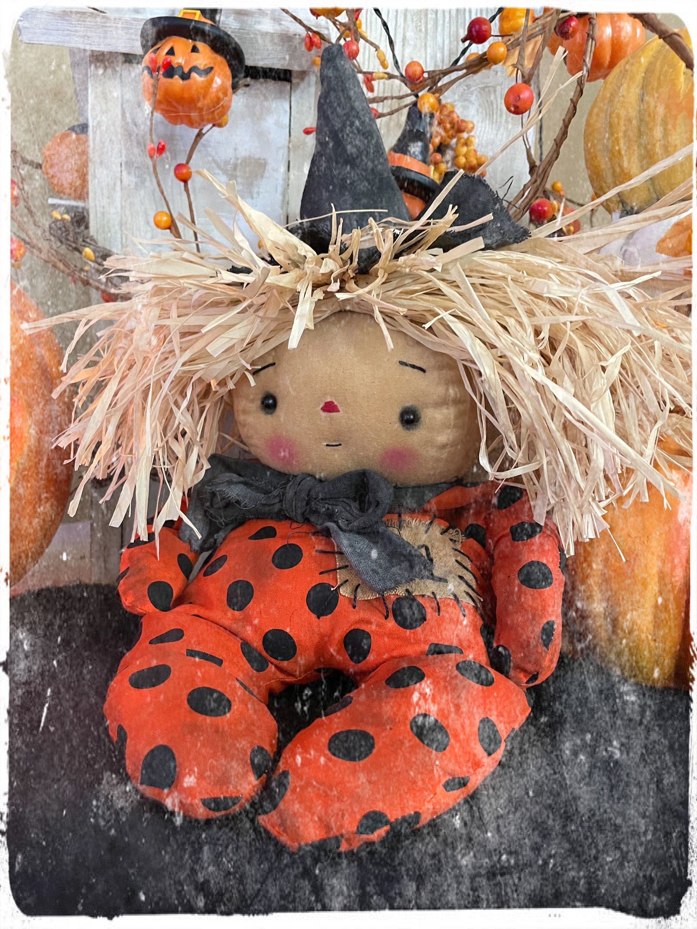 Primitive Halloween Witch Doll - Etsy