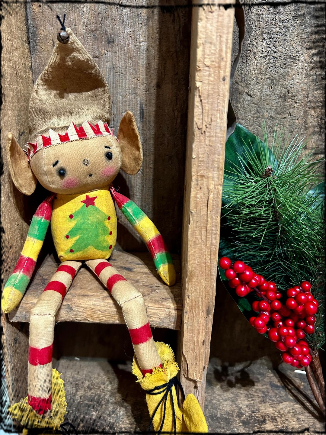 Primitive Elf “oh Tannenbaum” - Etsy