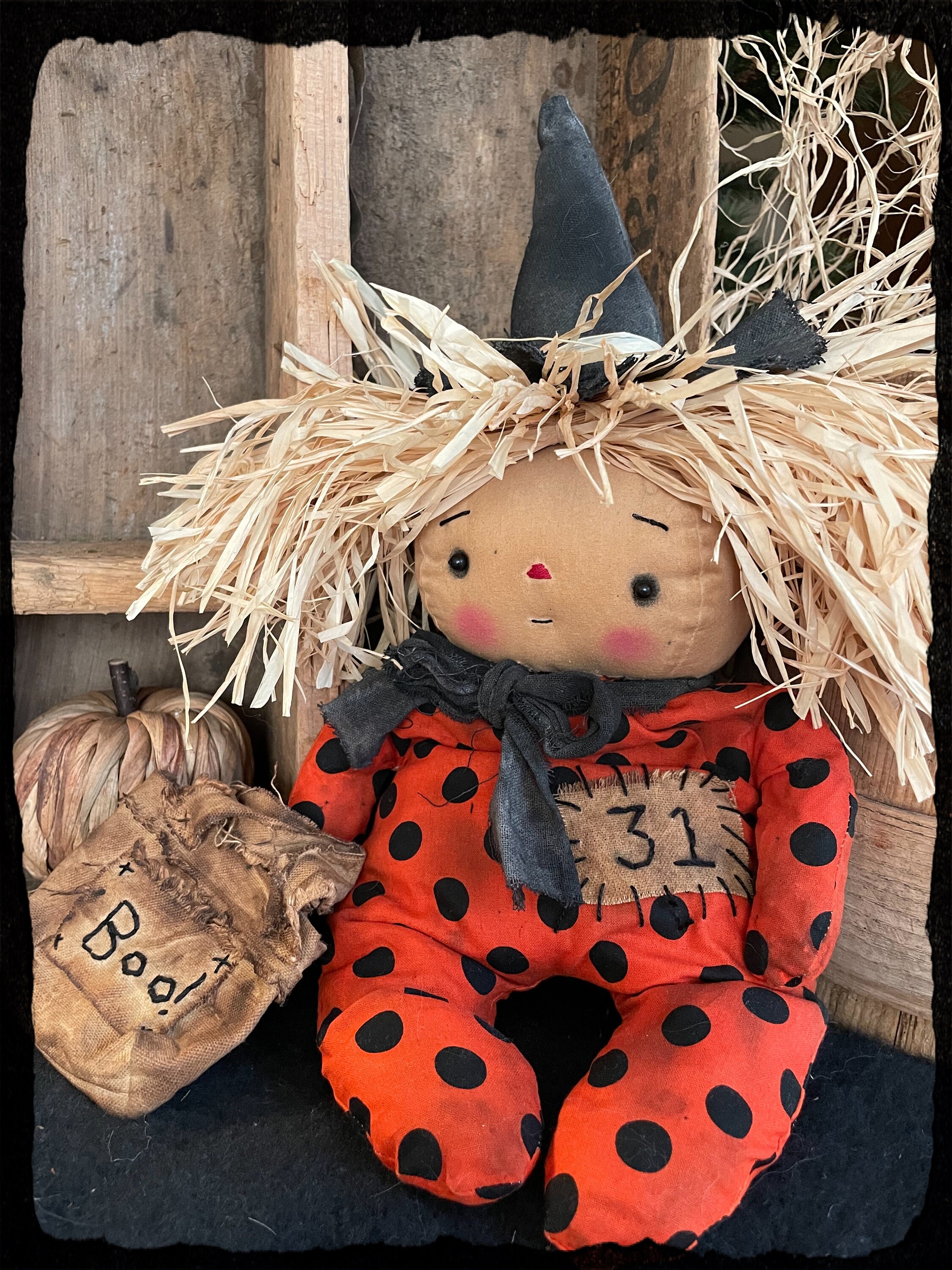 Primitive Halloween Witch Doll - Etsy