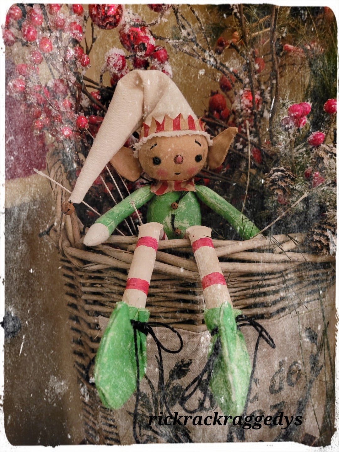 Primitive Christmas Elf "jingle" - Etsy