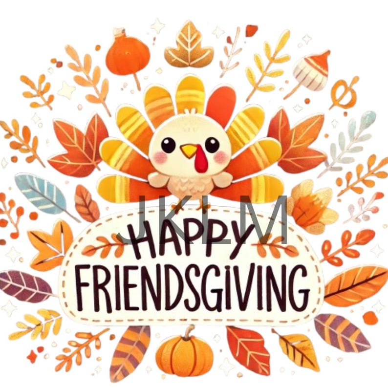 Happy Friendsgiving PNG , Thansgiving - Etsy