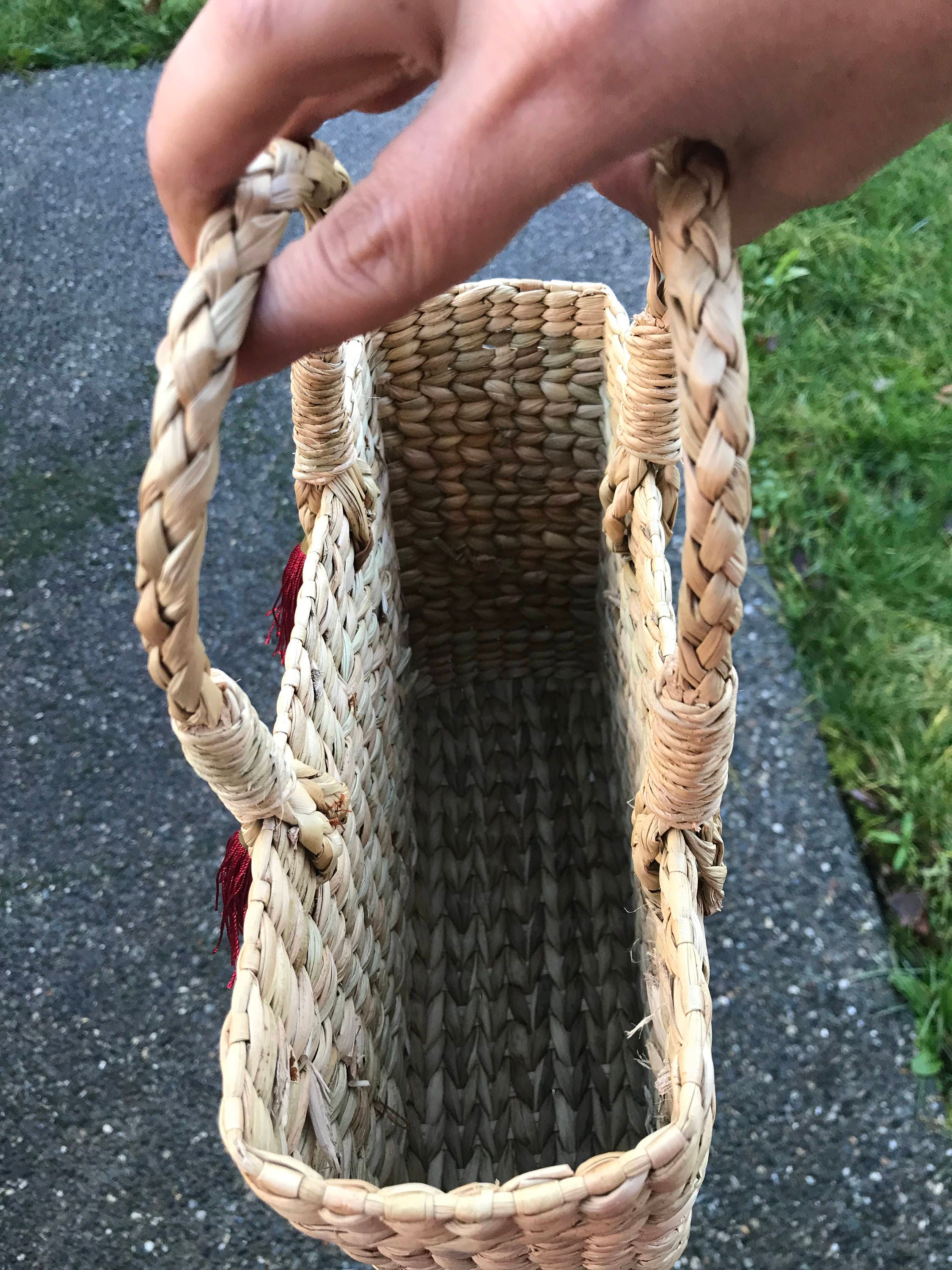 Cane Bag; Woven Cane Bag; Cane Basket; Vintage Cane Bag; Cane ...