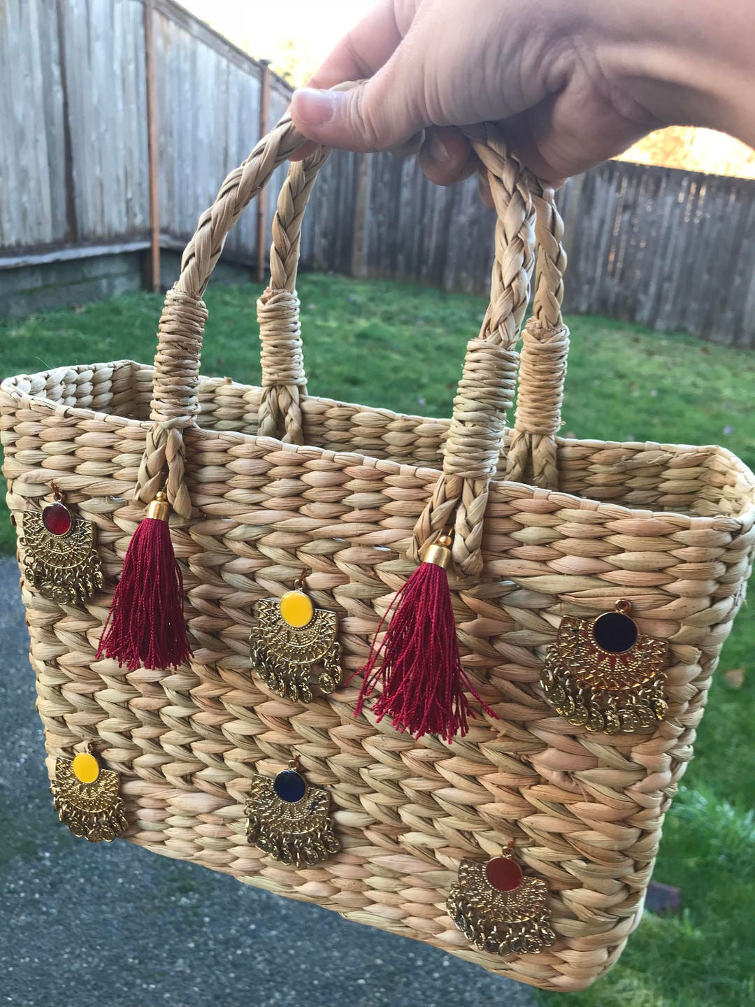 Cane Bag; Woven Cane Bag; Cane Basket; Vintage Cane Bag; Cane ...