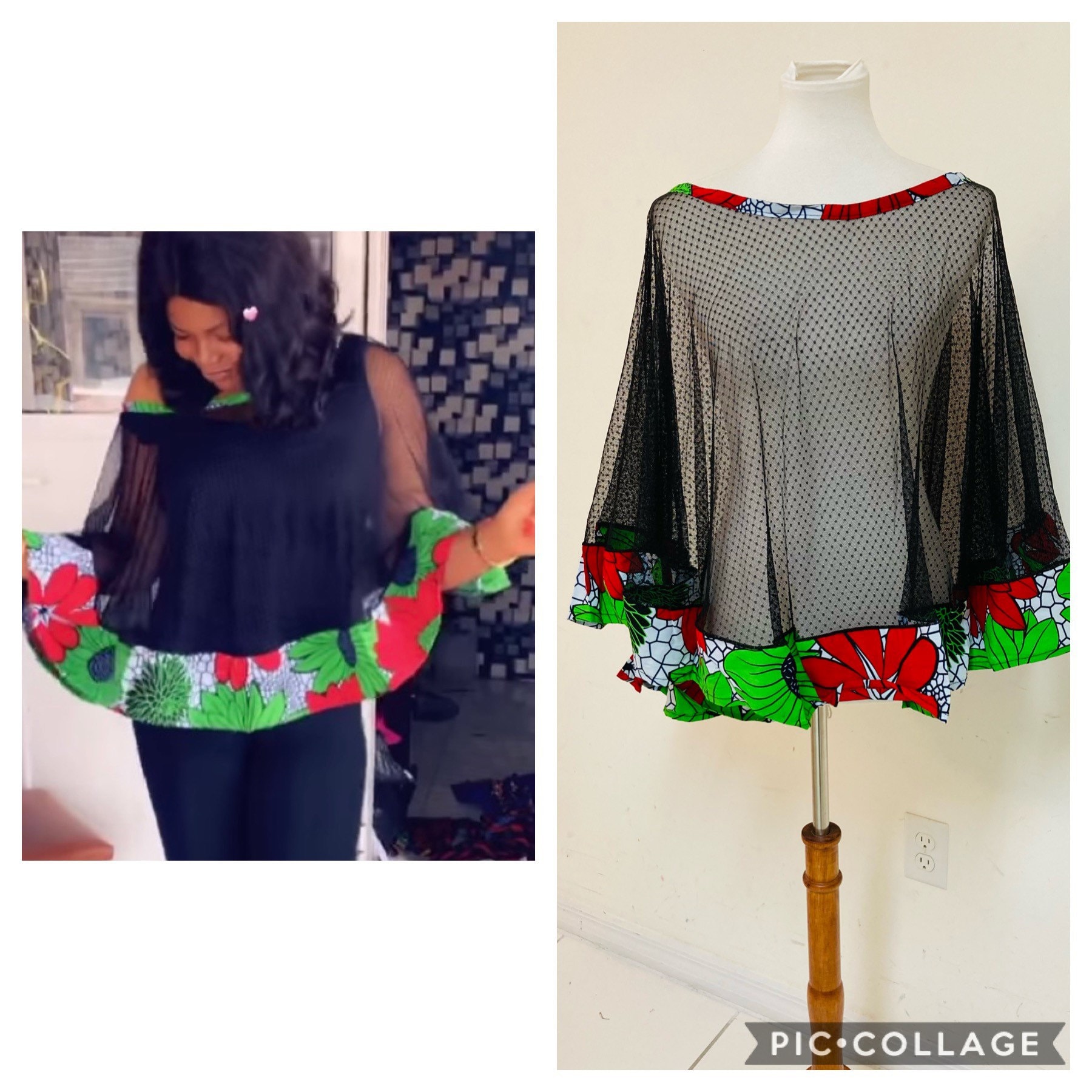 Classy Elegant Sheer Ankara Cape Top One Size Fits All. - Etsy