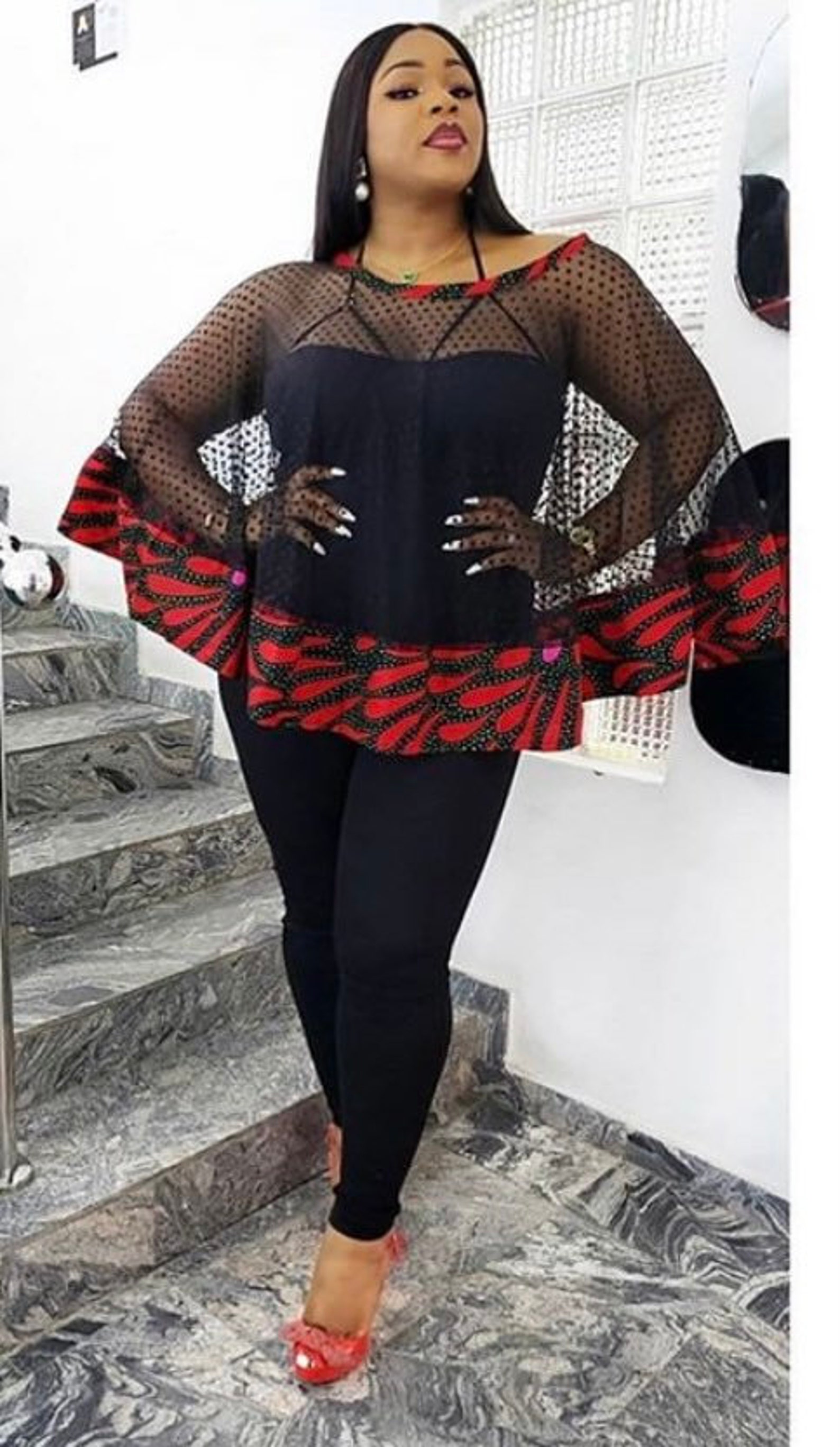 Classy Elegant Sheer Ankara Cape Top One Size Fits All. - Etsy