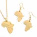 Gold-plated African Map Jewelry Set for Women Travel Africa Gift ...