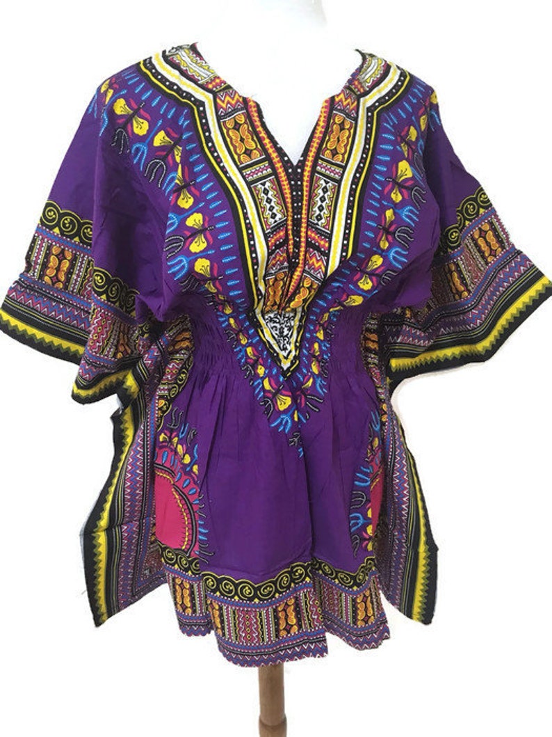 Cotton African Print Dashiki Dress, Bold Artistic Top - Etsy