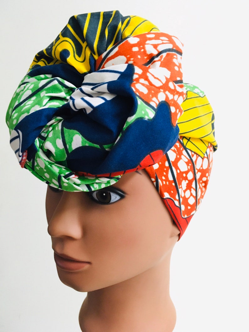 Colourful African Head Wraps Gele Made From Ankara Fabric Head Scarf ...
