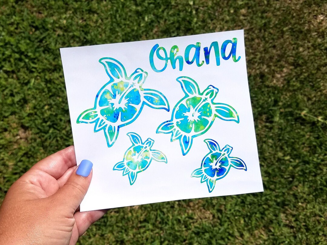 Sea Turtle Family Decal for Car, Ohana Sticker, Turtles, Ocean Child ...