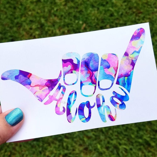 Shaka Sign Hang Loose Hand Sticker Hawaii Decal Colorful Car - Etsy