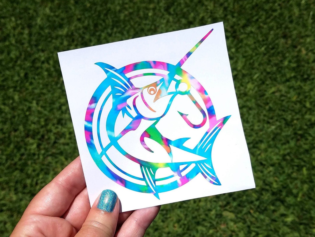 Girly Marlin Decal for Car, Lady, Fishers, Reel Girls Fish, Fisherwoman ...
