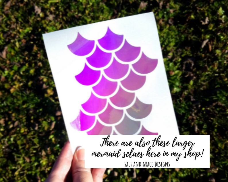 Mermaid Scales Decal Mermaid Sticker Laptop Decal Fish | Etsy