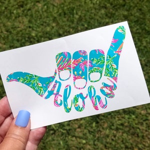 Aloha Decal, Shaka Sticker, Aloha Vibes, Hang Loose, Laptop Decal ...