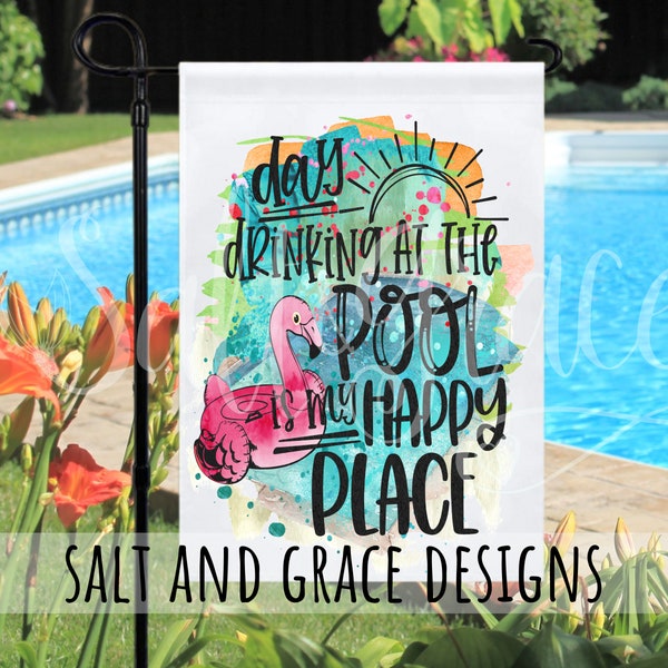The Garden is My Happy Place Flag - Etsy
