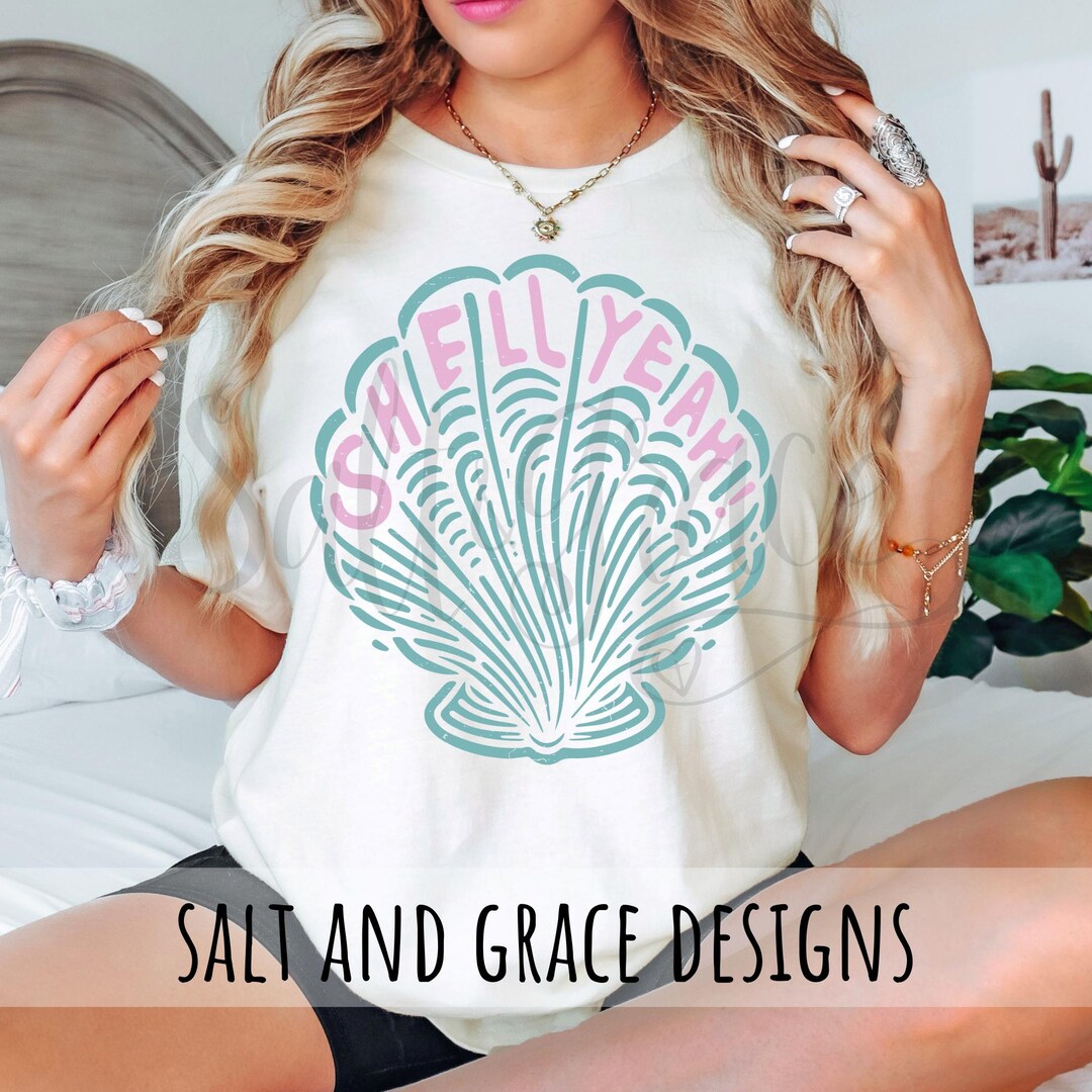 Shell Yeah Tshirt, Seashell Shirt, Shell Collector T-shirt, Beachcomber ...