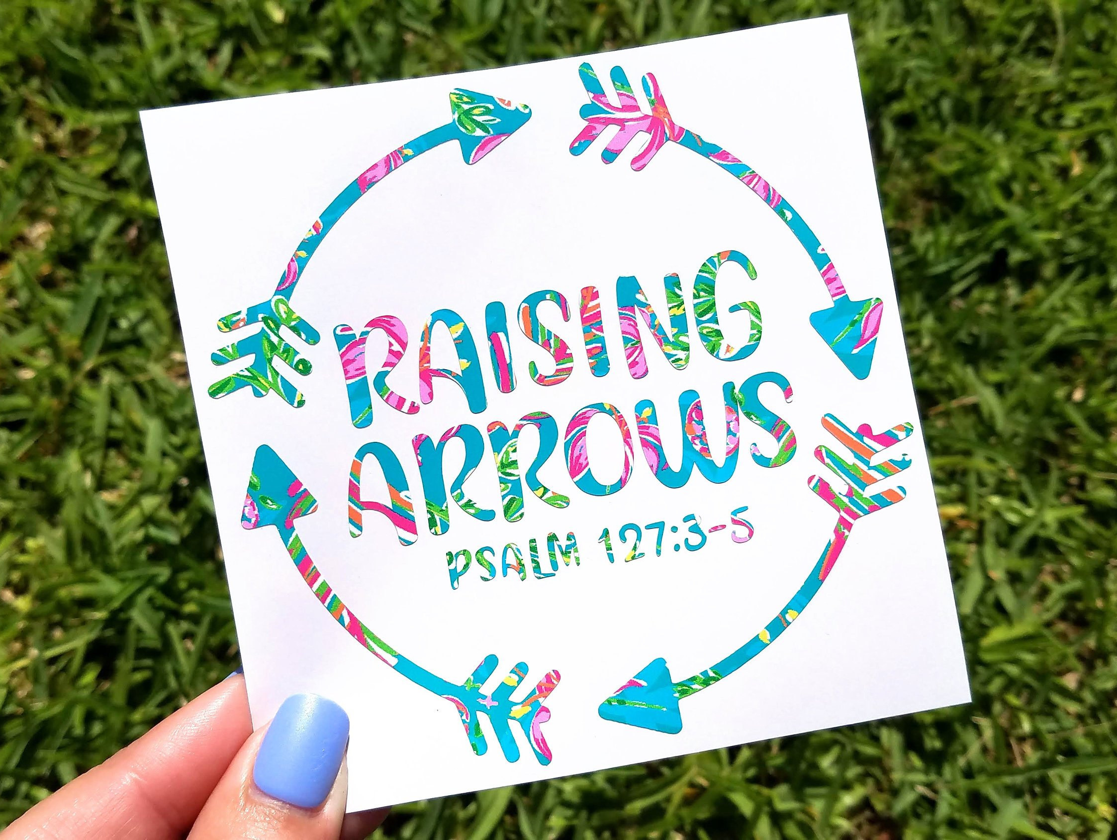 Raising Arrows Decal, Psalm 127, Christian Car Decal, Mom Gift ...