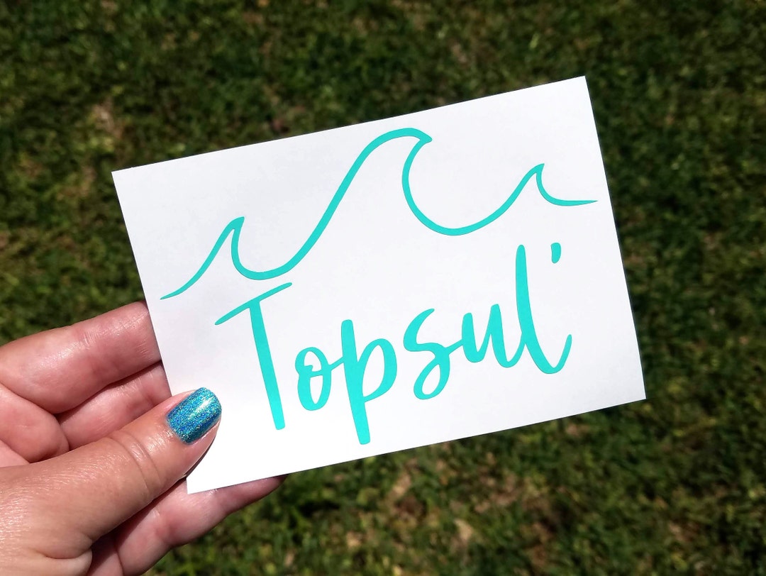 Topsul Vinyl Decal, Topsail Island, Topsail Beach, Surf City Pier, Wave ...