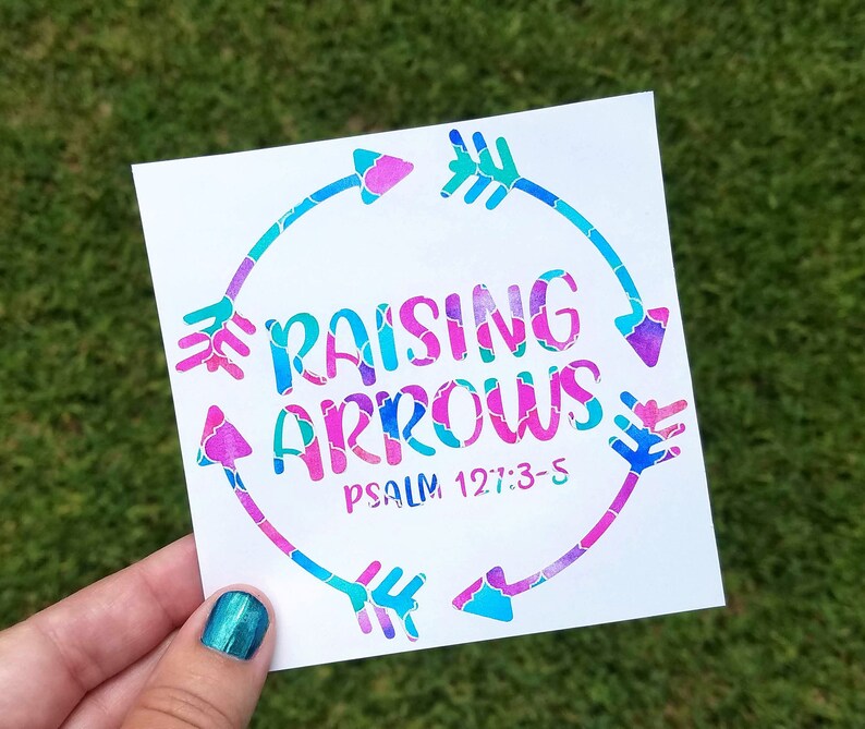 Raising Arrows Decal Psalm 127 Christian Car Decal Mom - Etsy
