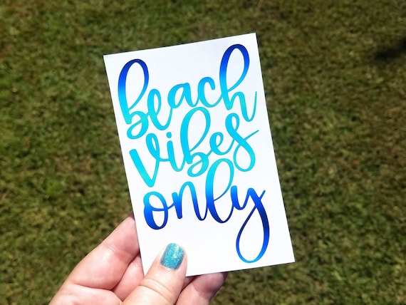 Beach Vibes Only Vinyl Decal for Car Good Vibes Beach Bum - Etsy