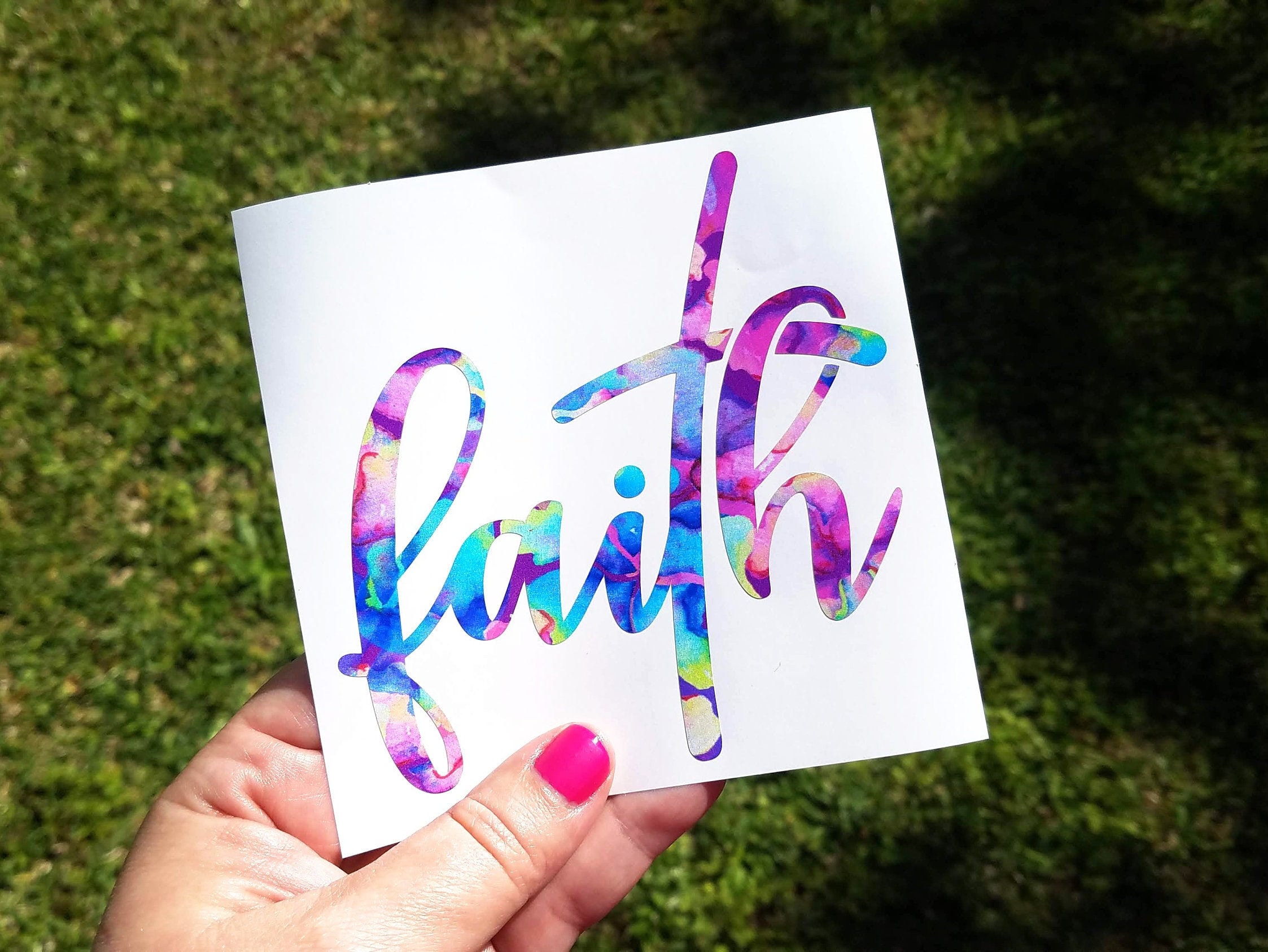 Faith Decal, Christian Car Decals, Bible Journaling Accessories, Jesus ...