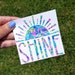 Sunshine Decal, Shine Bright Sticker, Sun Ray Decal, Patterned Vinyl ...