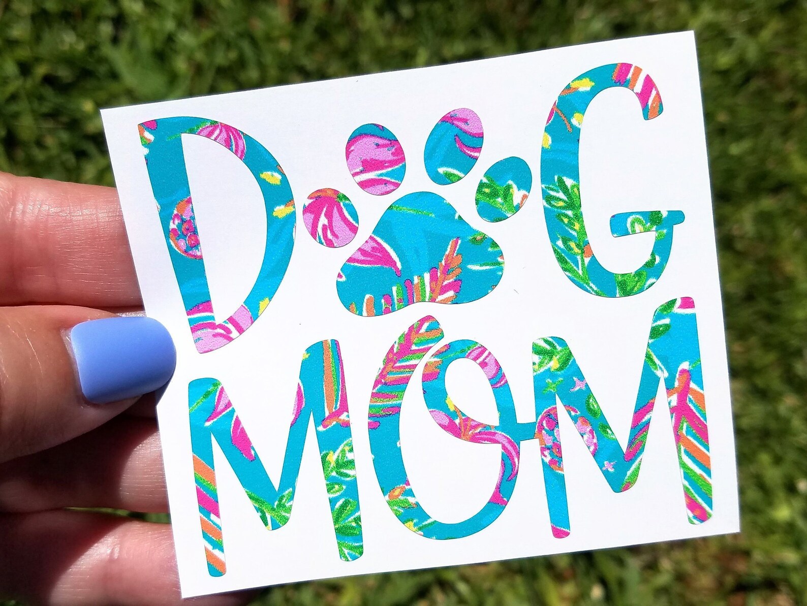 Dog Mom Pawprint Decal Dog Mama Sticker Dog Lover Rescue - Etsy