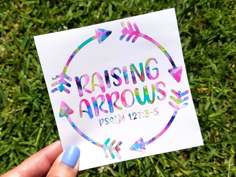 Raising Arrows Decal Psalm 127 Christian Car Decal Mom - Etsy