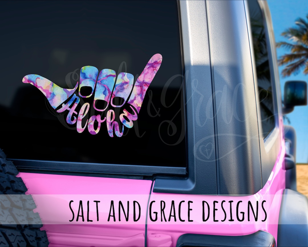 Aloha Decal, Shaka Sticker, Aloha Vibes, Hang Loose, Laptop Decal ...