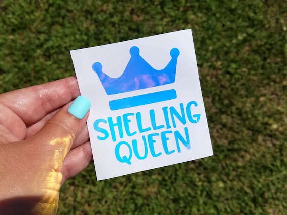 Shelling Queen Decal Seashell Hunter Shell Addict Shelling - Etsy