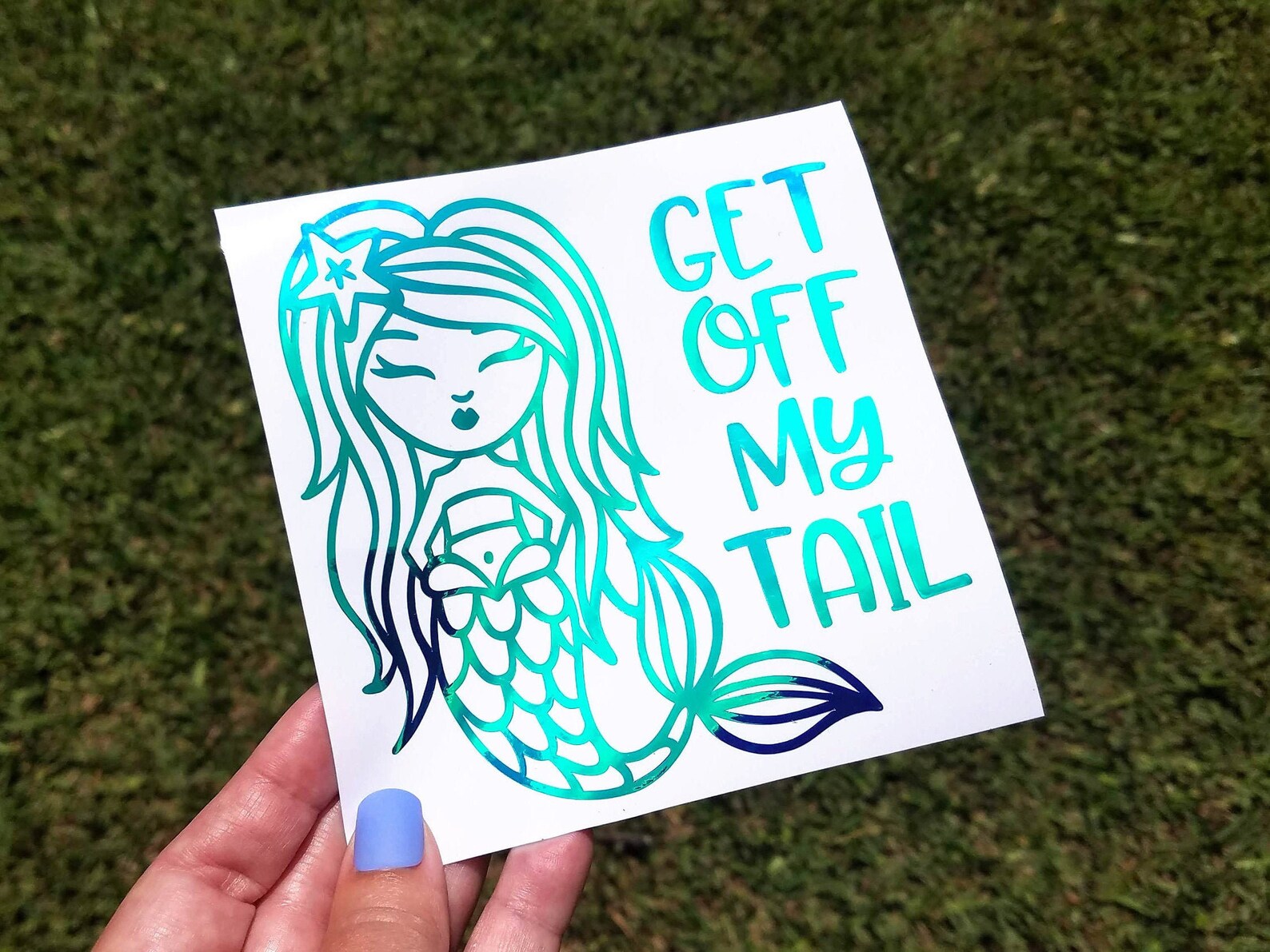 Get off My Tail Decal Mermaid Car Sticker Minivan Mom - Etsy