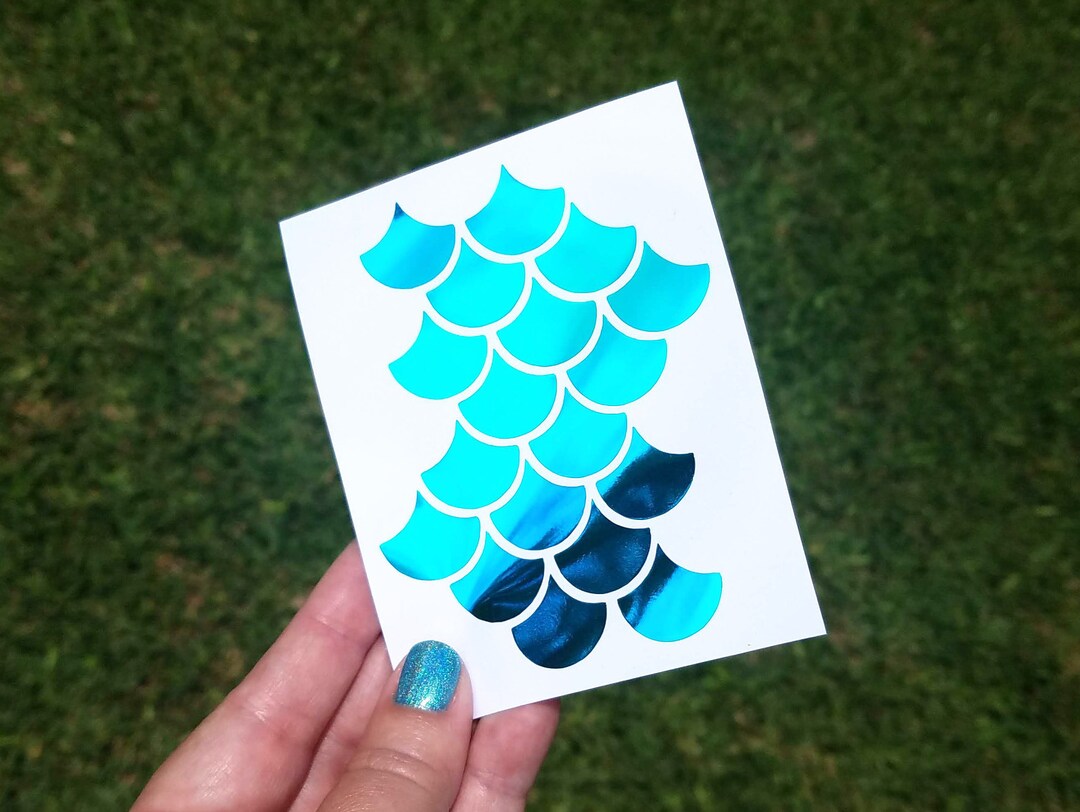 Mermaid Scales Decal, Mermaid Sticker, Laptop Decal, Fish Scales ...