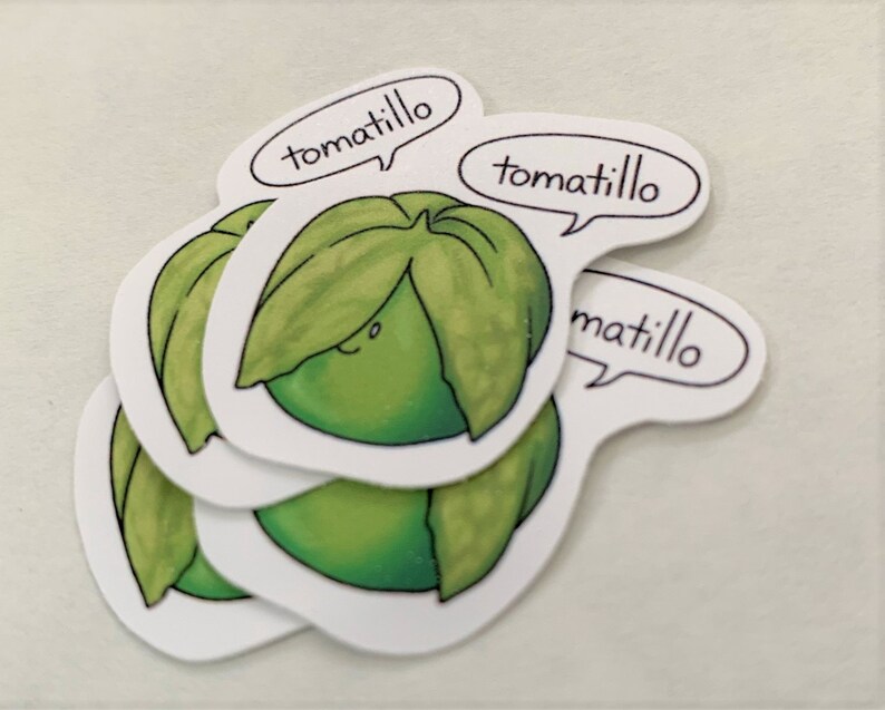 Cute Tomatillo Vinyl Stickers - Etsy