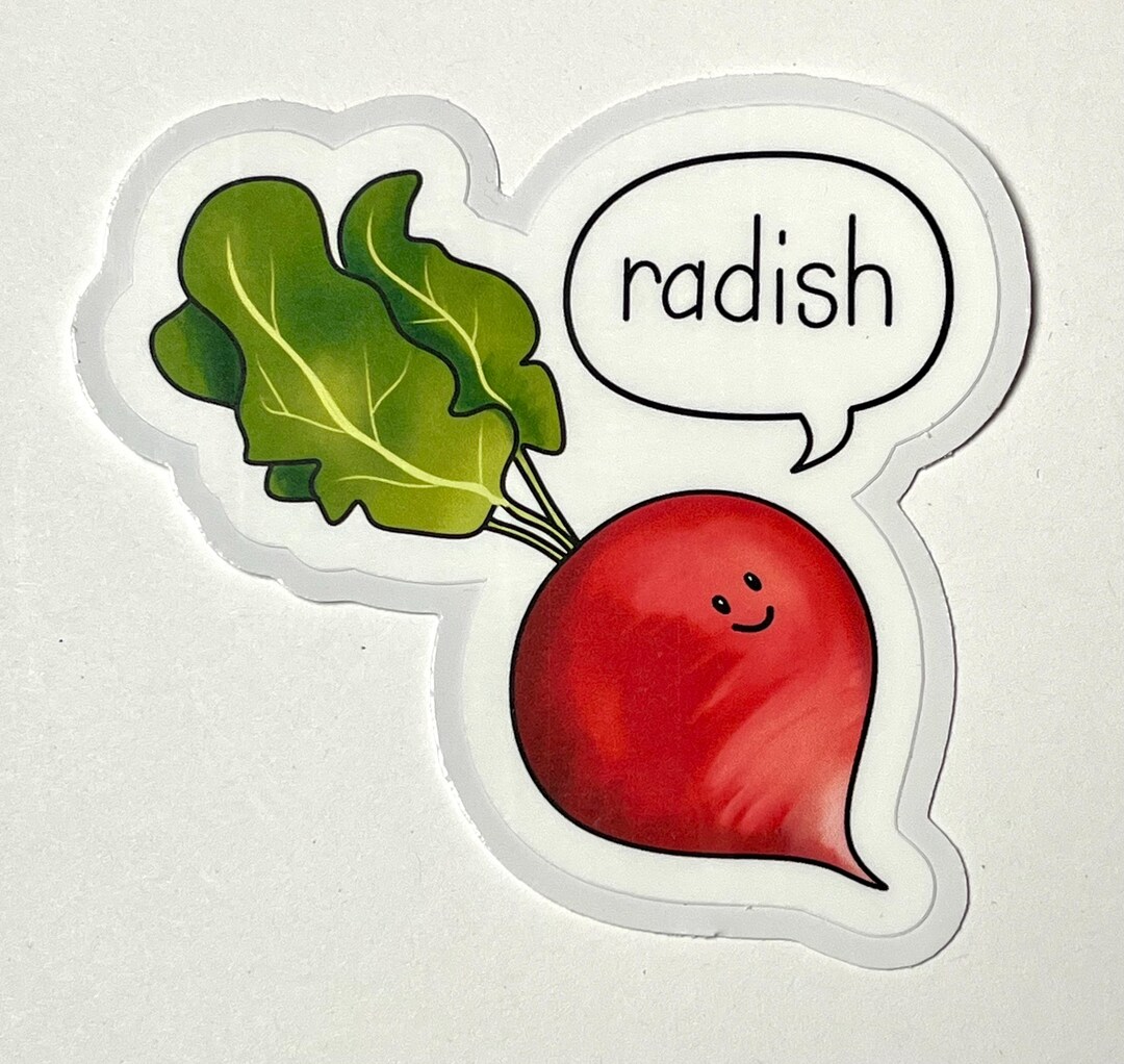 Cute Radish Vinyl Stickers - Etsy