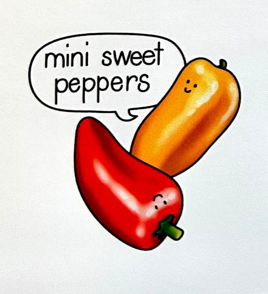 Cute Mini Sweet Peppers Vinyl Stickers - Etsy