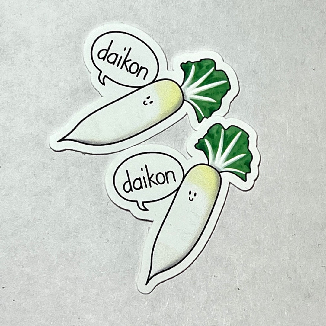 Cute Daikon Vinyl Stickers - Etsy