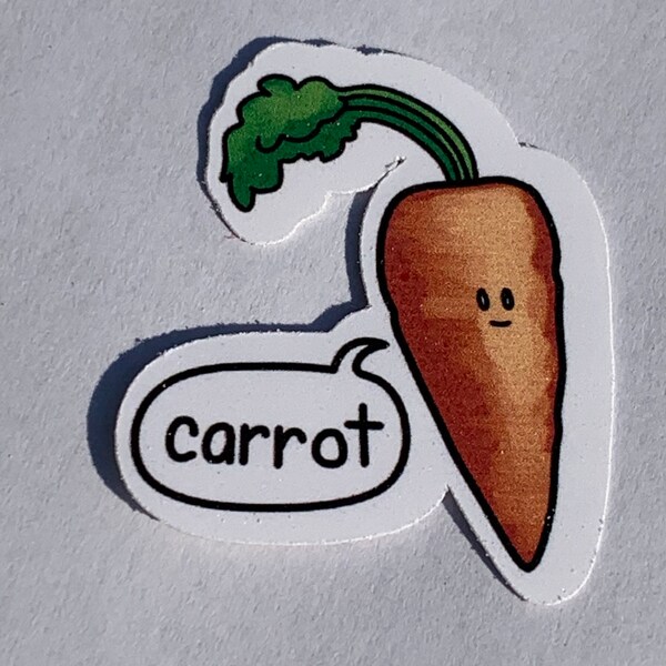 Carrot Stickers - Etsy