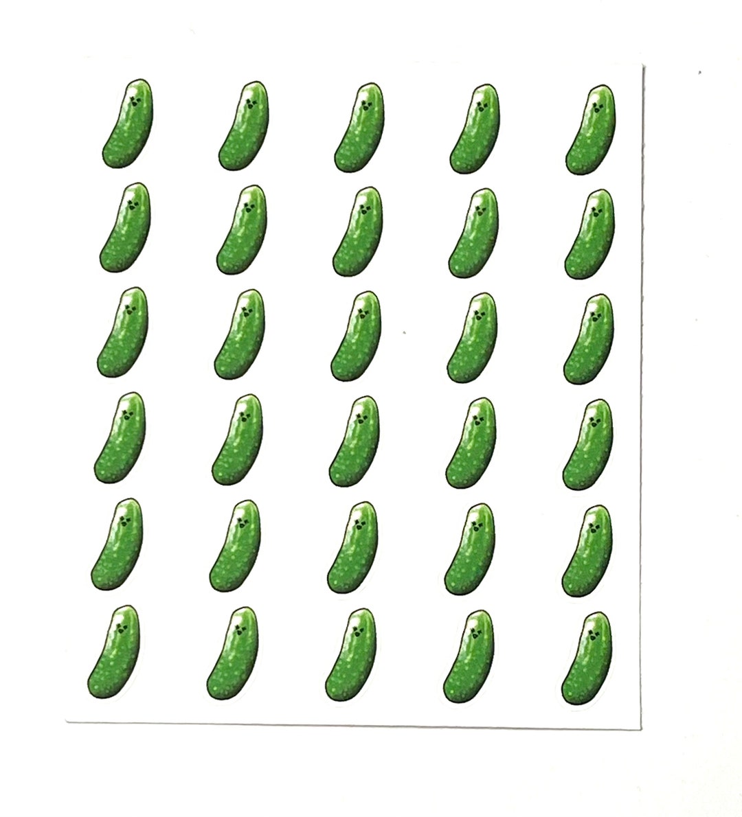 Cute Cucumber Planner Stickers Set of 30 Mini Paper Stickers - Etsy