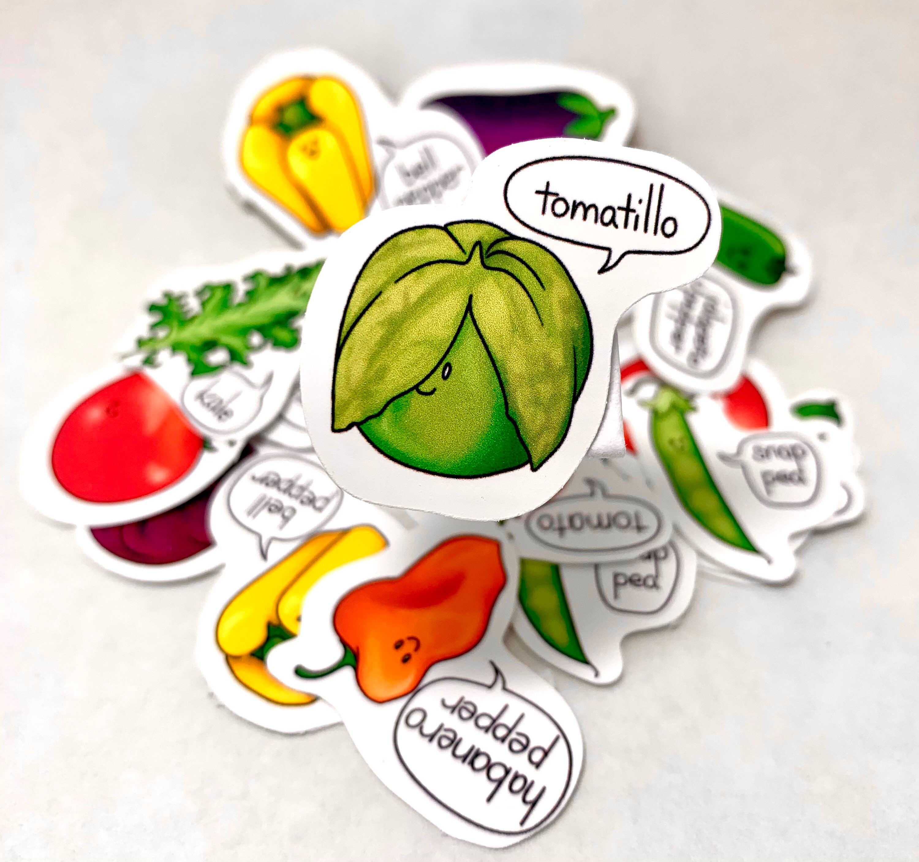 Cute Tomatillo Vinyl Stickers - Etsy