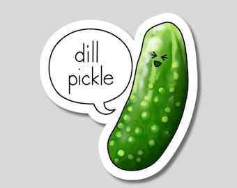 Funny Dill Pickle Dill-do Decal - Etsy