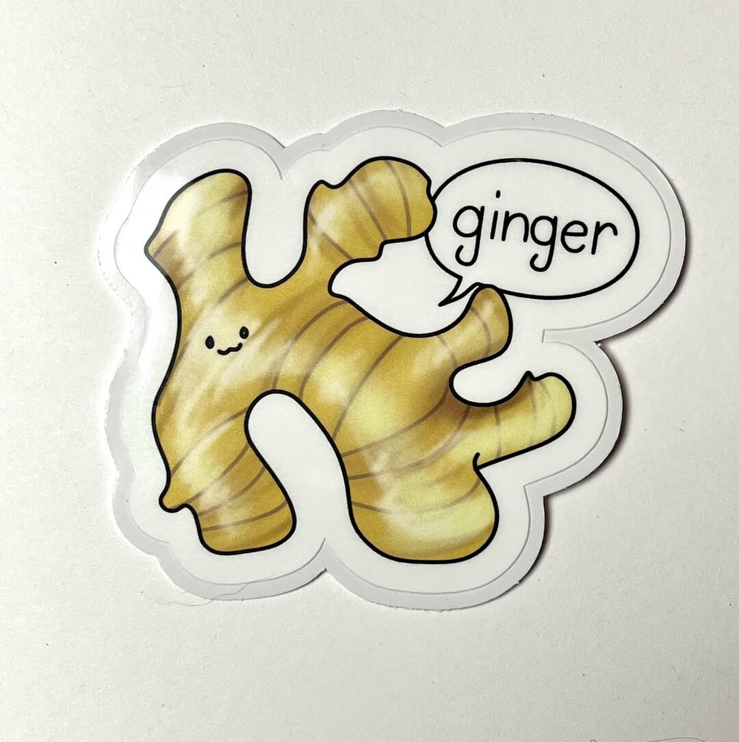 Cute Ginger Root Vinyl Stickers - Etsy