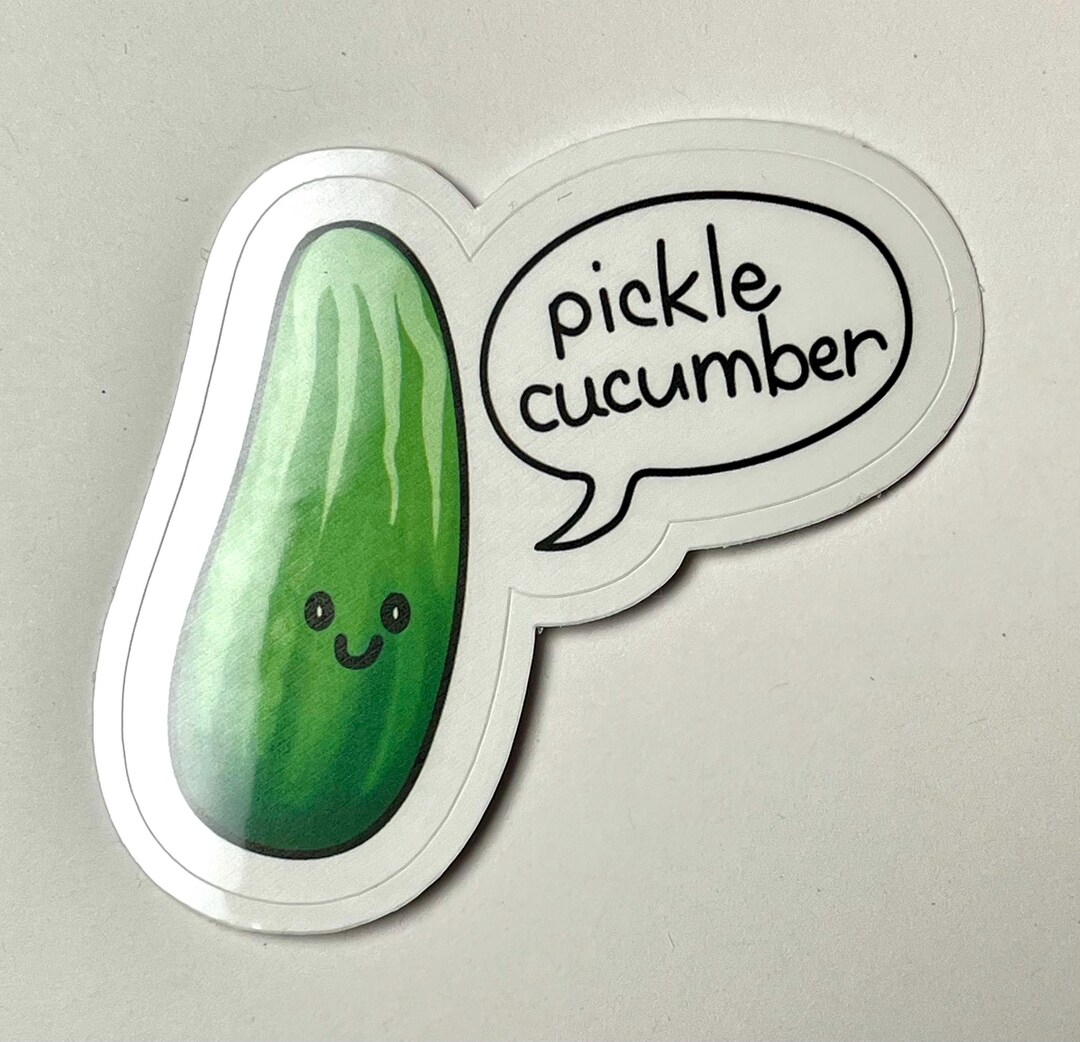 Cute Pickle Cucumber Vinyl Stickers - Etsy