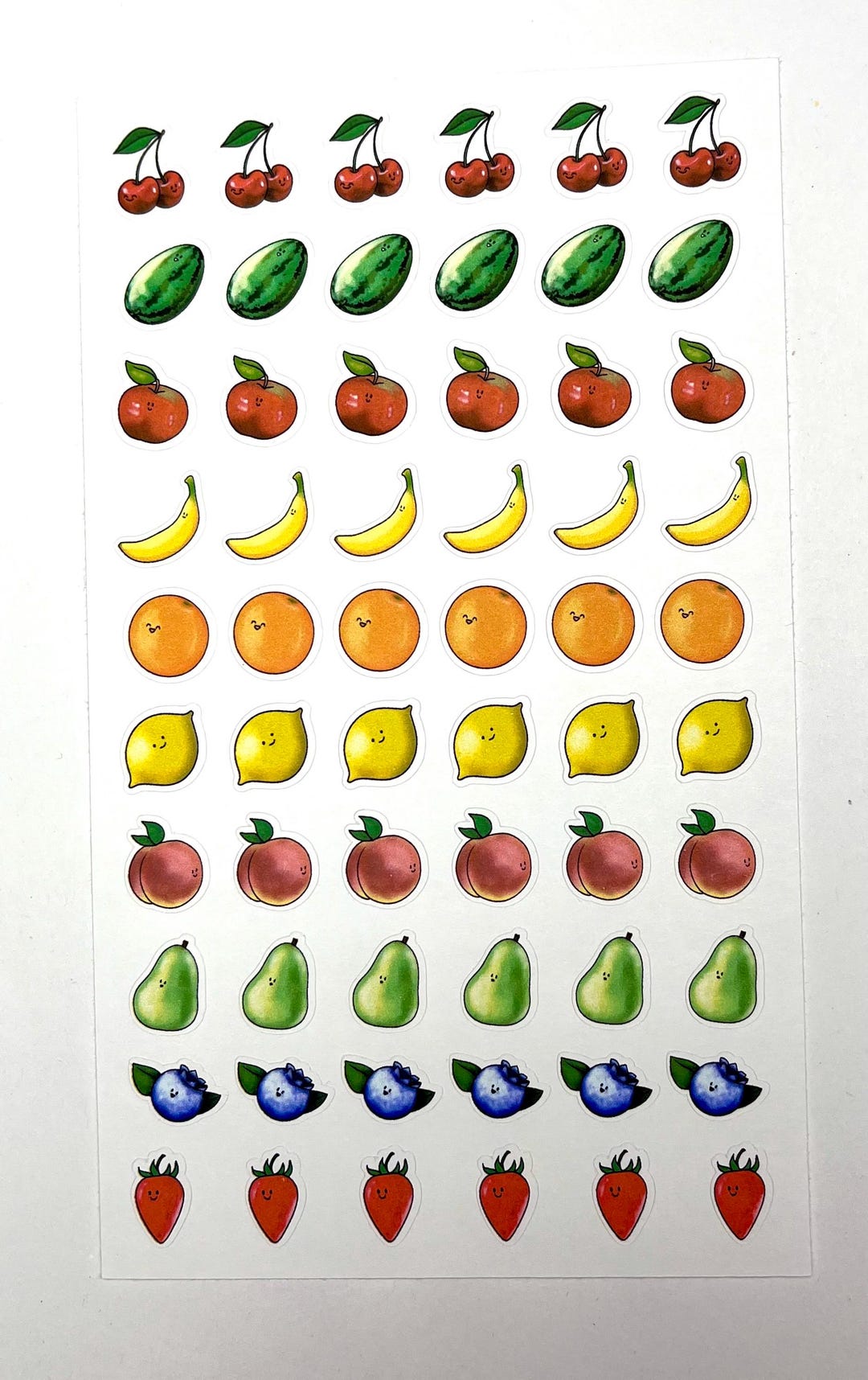 Cute Fruit Planner Stickers - 10 Designs - Etsy